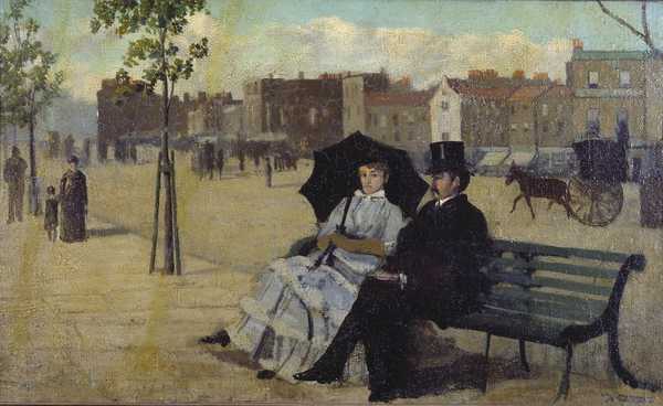 ‘Walter Greaves and Alice Greaves on the Embankment‘, Walter Greaves, c ...