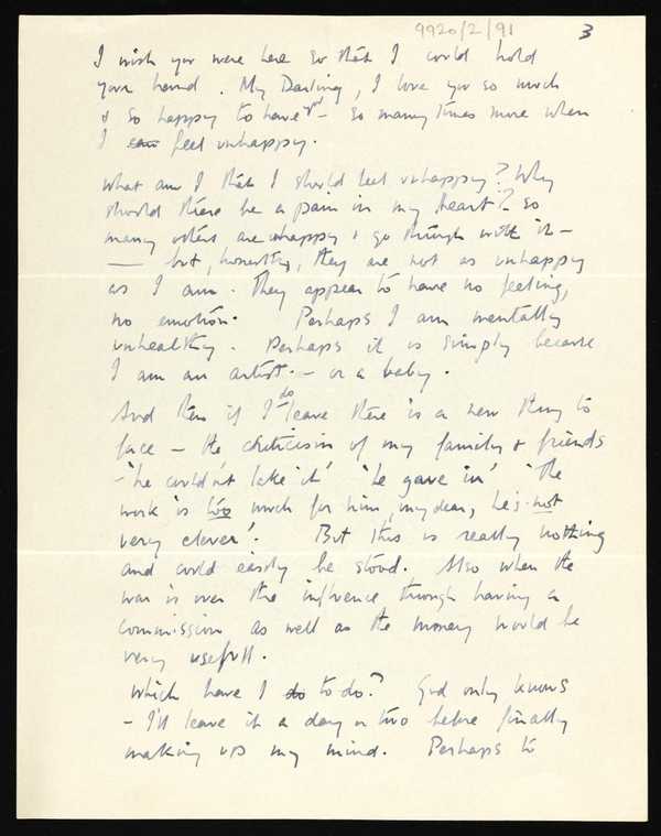 Incomplete letter from Kenneth Armitage to Joan Moore‘, Kenneth ...