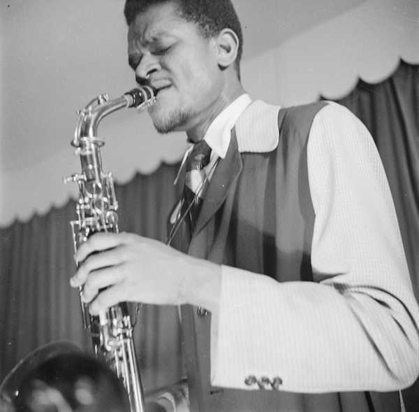 Photograph of jazz musician and composer Joe Harriott, performing on ...
