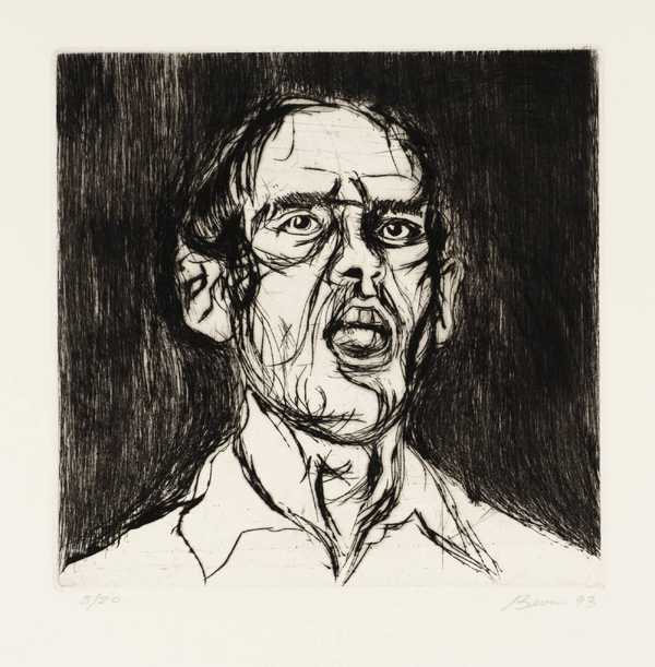 ‘Man with Surrounding Black‘, Tony Bevan, 1993 | Tate