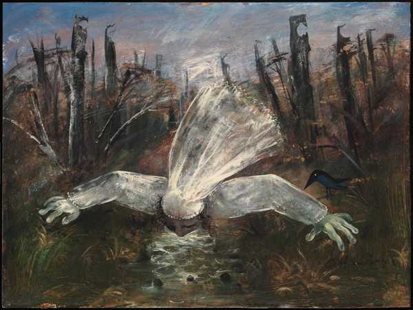 ‘Bride Drinking from a Creek‘, Arthur Boyd, 1960 | Tate
