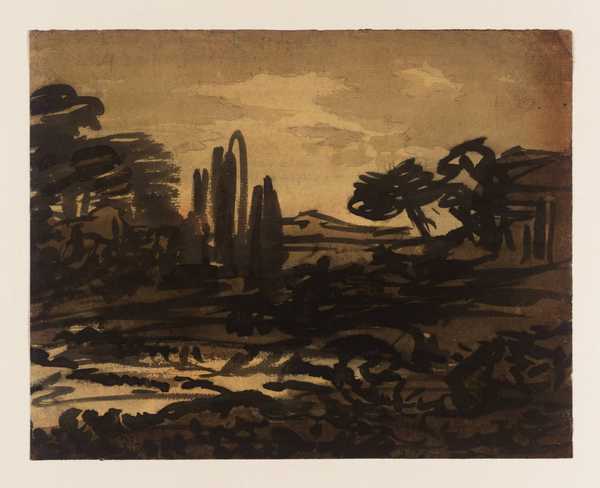 ‘A Blot: Landscape Composition‘, Alexander Cozens, c.1770–80 | Tate