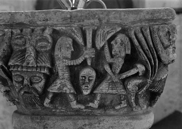 Photograph of a font at St. Mary the Virgin Church in Luppitt, Devon ...