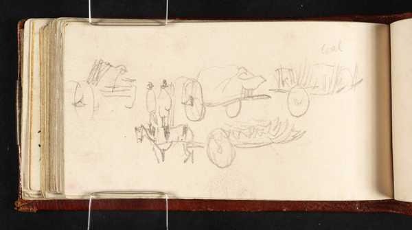 ‘Figures and Horse-Drawn Carts‘, Joseph Mallord William Turner, 1817 | Tate