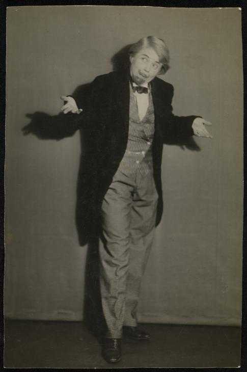 Photograph of Lady Constance Foljambe, ‘Connie’, in male costume for an ...