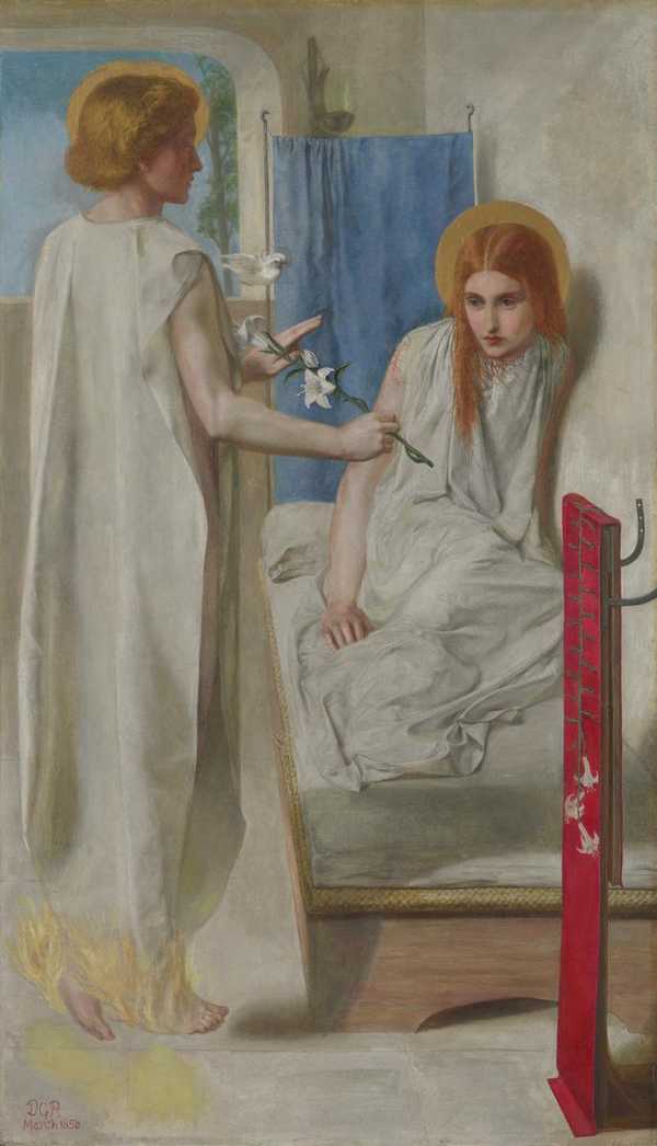 ‘Ecce Ancilla Domini! (The Annunciation)‘, Dante Gabriel Rossetti, 1849 ...
