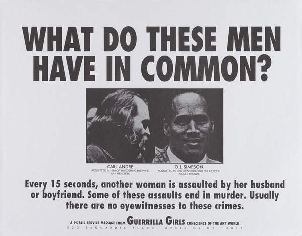 ‘What Do These Men Have in Common?‘, Guerrilla Girls, 1995 | Tate