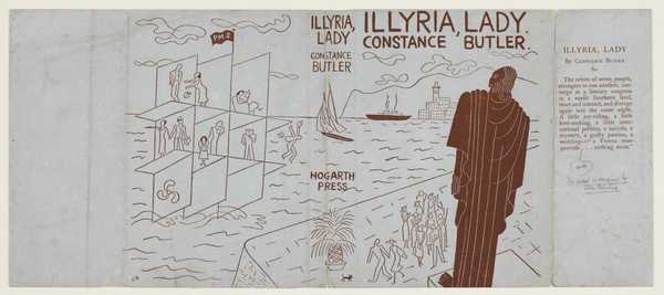 Printed book jacket for ‘Illyria, Lady’ by Constance Butler, designed ...