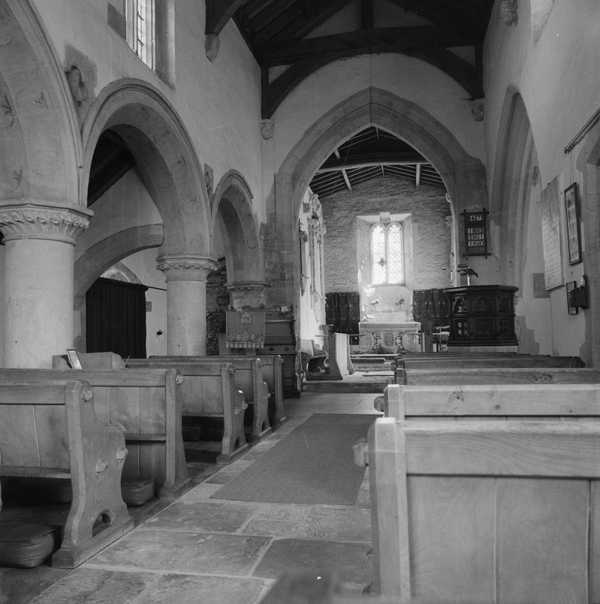 Photograph of the interior of St George’s Church in Kelmscott ...