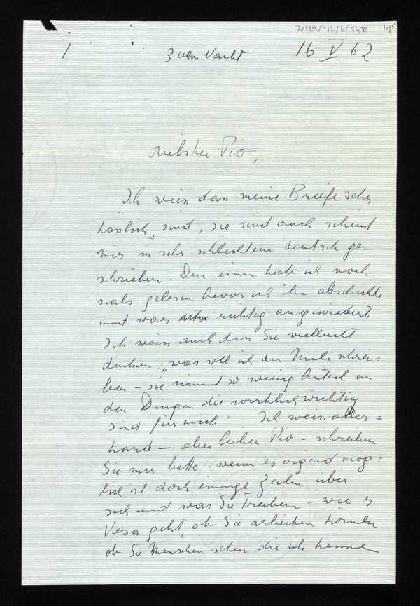 Letter to Elias Canetti‘, recipient: Elias Canetti, 16 May 1962 ...