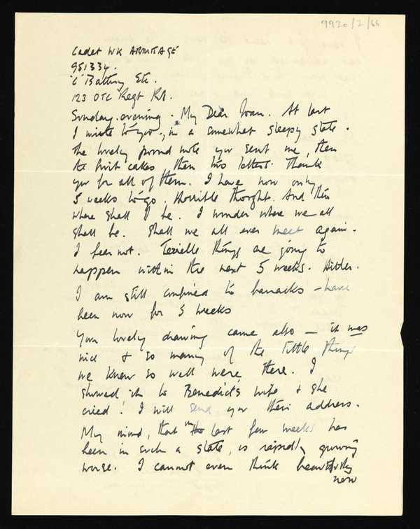Letter from Kenneth Armitage to Joan Moore‘, Kenneth Armitage ...
