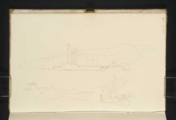 ‘The Lighthouse and Coast at Trieste; ?the Castello di San Giusto ...