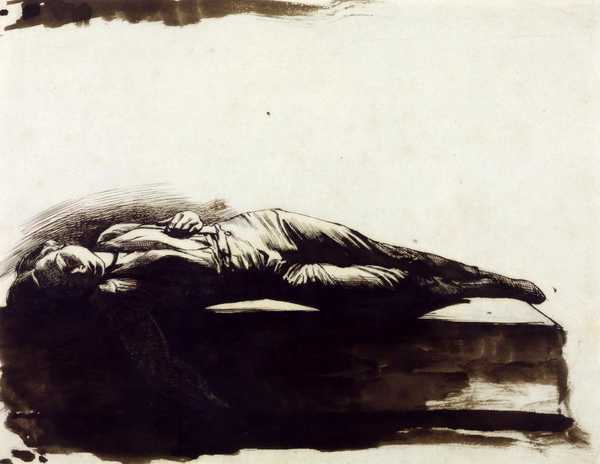 ‘Study for ‘Chatterton’‘, Henry Wallis, c.1856 | Tate