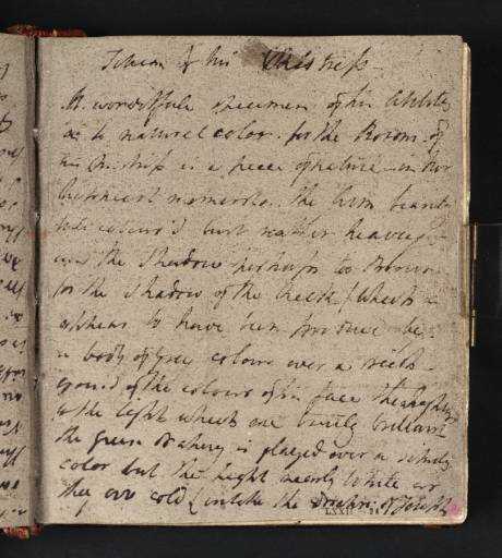 ‘Commentary on Titian’s ‘Woman with a Mirror’ (Inscription by Turner ...