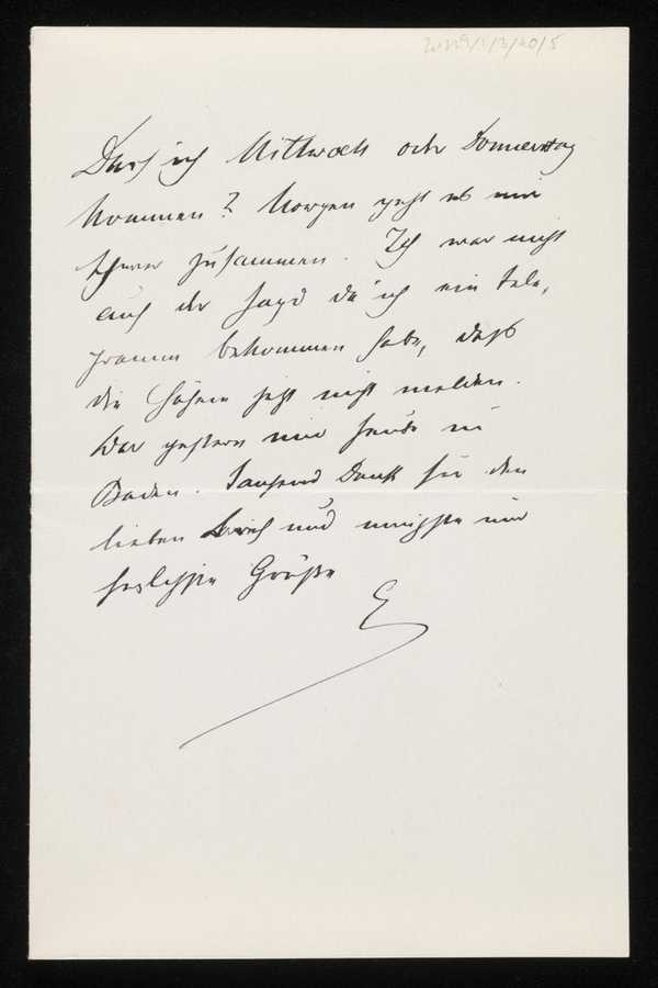 Letter from Edmund von Motesiczky‘, Edmund von Motesiczky, recipient ...