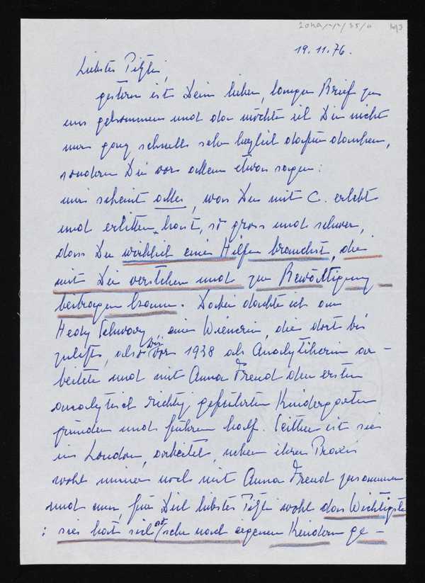 Letter from Gertrud Boller-Schwing, Zurich‘, Gertrud Boller-Schwing ...