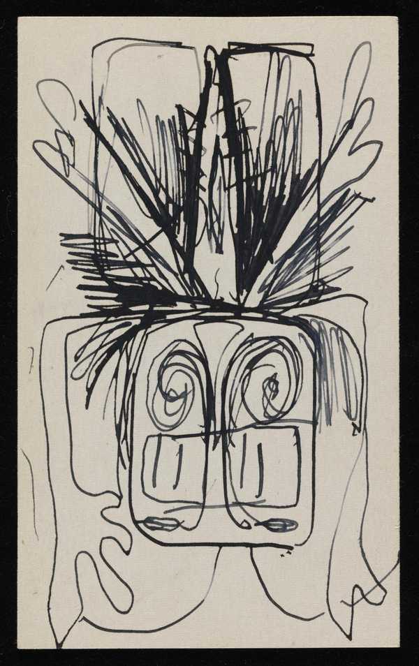 Drawings of abstract figures‘, Stephen Gilbert, 1945‘, Stephen Gilbert ...