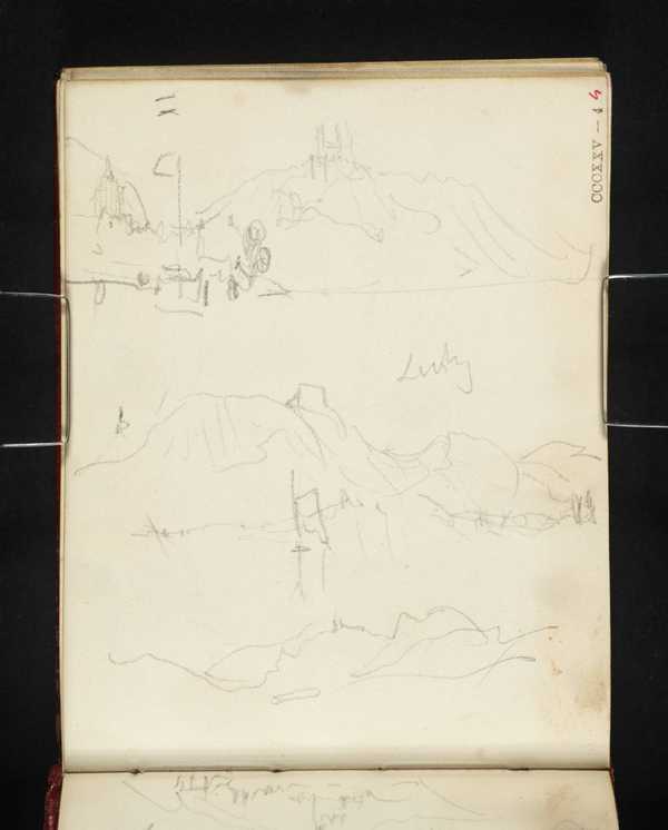 ‘Views on River. Lintz (on Rhine)‘, Joseph Mallord William Turner, c ...