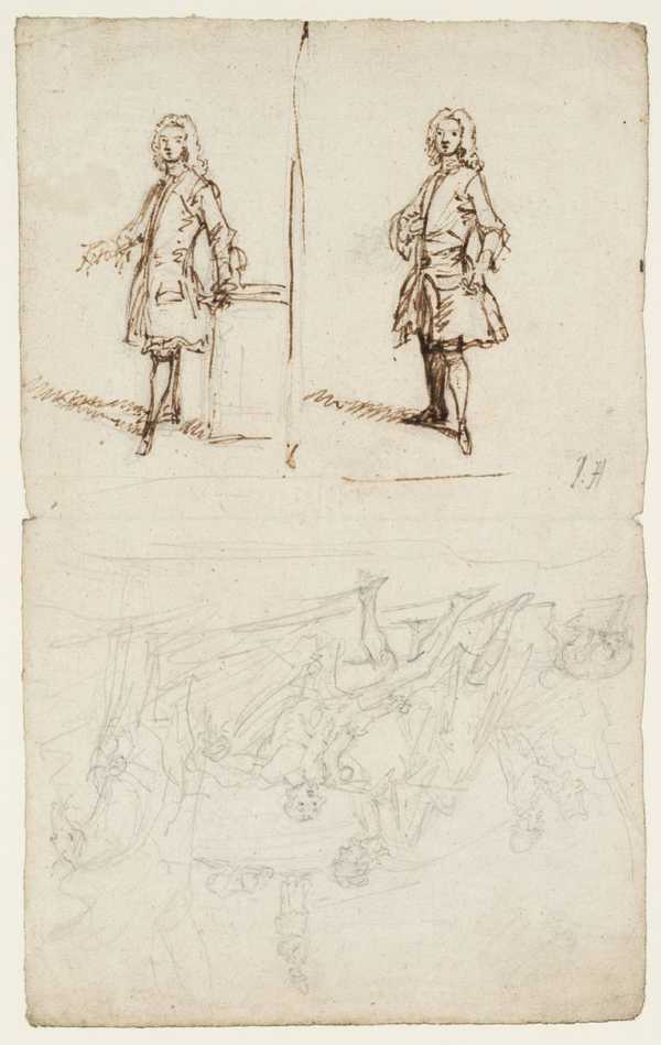 ‘A Sheet of Two Studies for a Male Full-Length and ‘The Good Samaritan ...