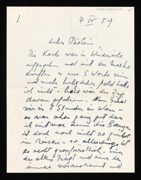 Letter to Elias Canetti‘, recipient: Elias Canetti, 4 April 1959 ...