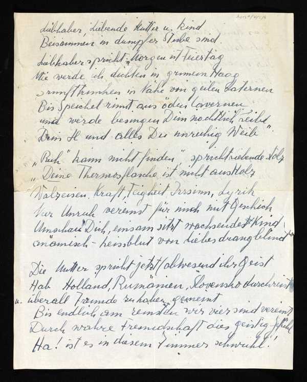 Untitled poem‘, Marie-Louise Von Motesiczky‘, Marie-Louise Von ...