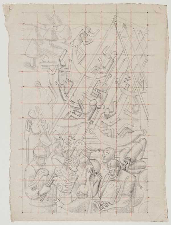 ‘Study for ‘Hampstead Fair’‘, William Roberts, c.1951 | Tate