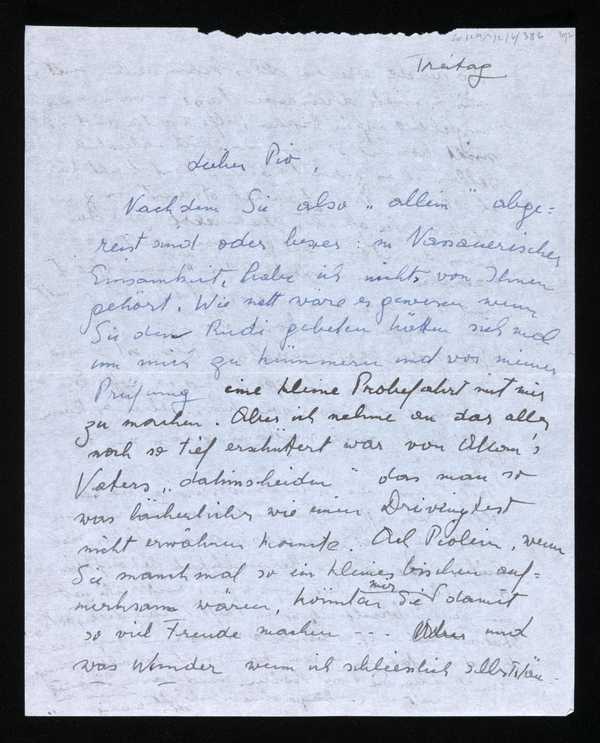 Letter to Elias Canetti‘, recipient: Elias Canetti, [15 July 1955 ...