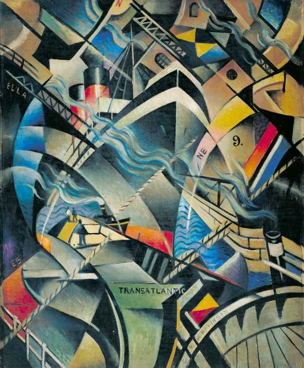 ‘The Arrival‘, Christopher Richard Wynne Nevinson, c.1913 | Tate