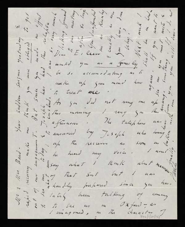 Letter from Paul Nash to Eileen Agar‘, Paul Nash, recipient: Eileen ...