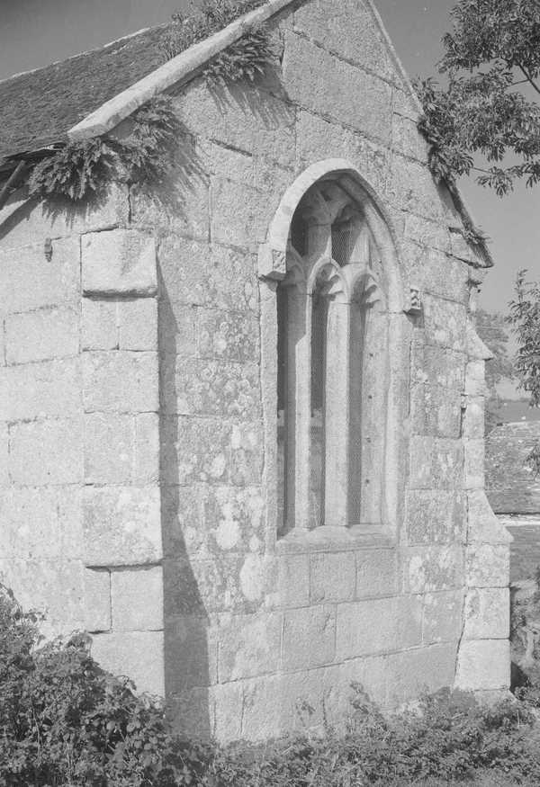 Photograph, possibly of part of a church in Trecarrell in Cornwall ...