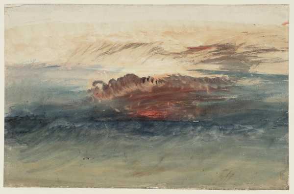 ‘Sunset behind Clouds over the Sea‘, Joseph Mallord William Turner, c ...