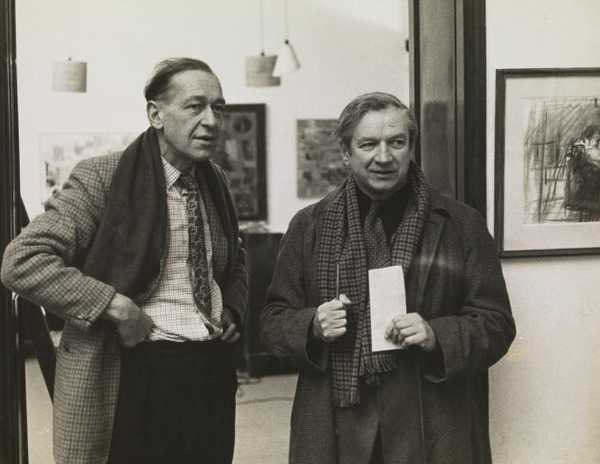 Photograph of Robert Medley and Ceri Richards at the Leicester Gallery ...