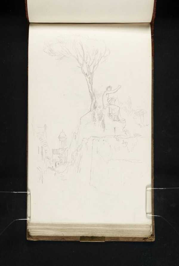 ‘The Vicolo Sterrata, Rome, with the Statue of Apollo in the Gardens of ...