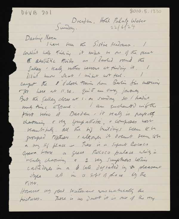 Letter from Bear [Duncan Grant] to Vanessa Bell‘, Duncan Grant ...
