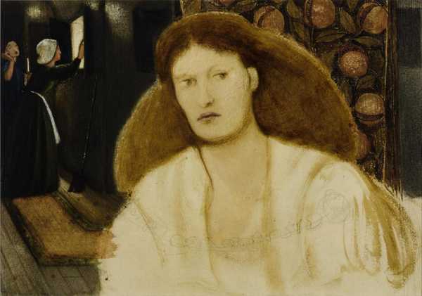 ‘Woman in an Interior‘, Sir Edward Coley Burne-Jones, Bt, c.1861 | Tate