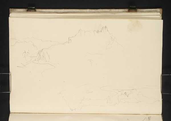 ‘Mountains with a Castle on the Skyline, ?between Trieste and Graz ...