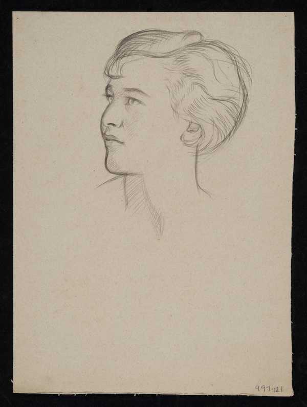 Study of the head of a young woman‘, Sir William Rothenstein‘, Sir ...