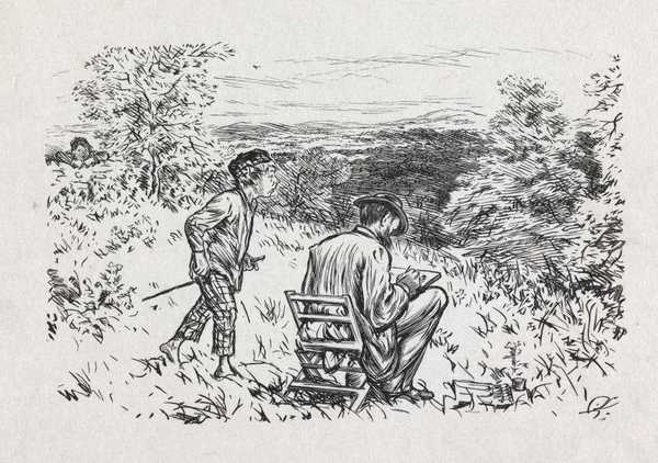 Wood engraving titled ‘Art Criticism’‘, Charles Samuel Keene, 13 July ...