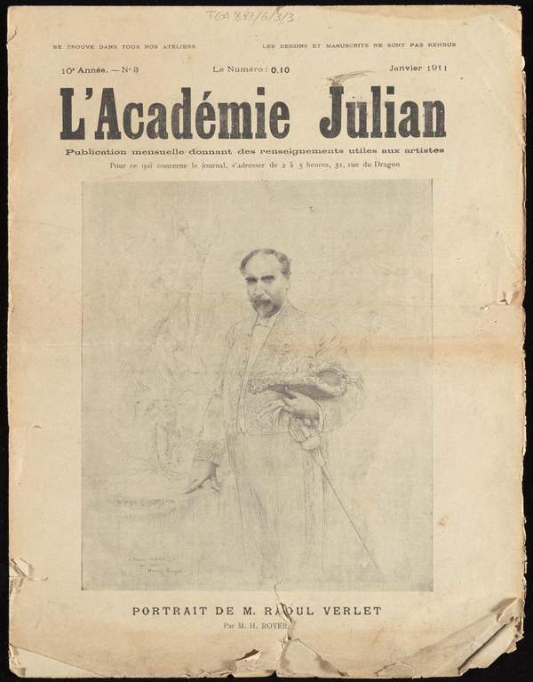 Journal ‘L’Academie Julian’‘, collection owner: Jacques Lipchitz ...