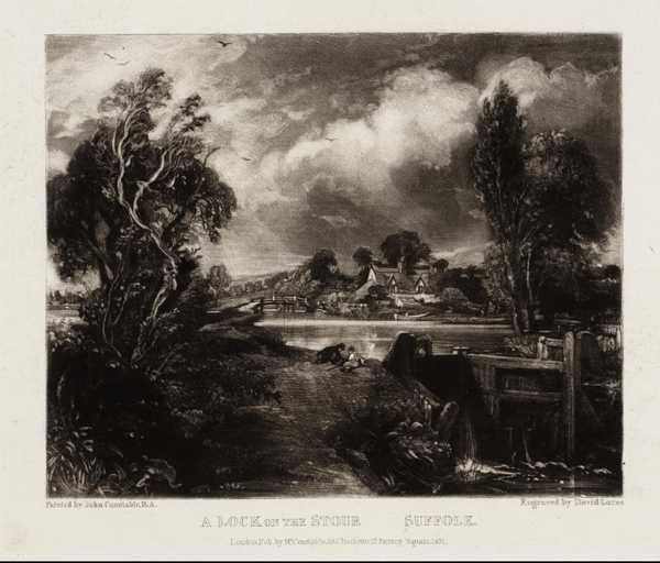 ‘A Lock on the Stour, Suffolk‘, John Constable, David Lucas | Tate