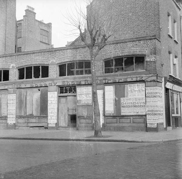 Photograph showing a shop that has closed down on Club Row, London ...