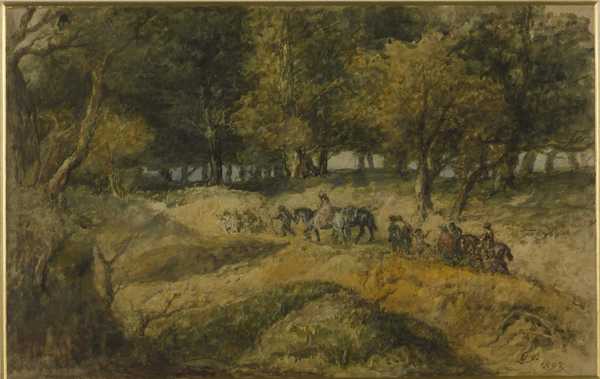 ‘Old Gravel Pit in Greenwich Park‘, Sir John Gilbert, 1893 | Tate