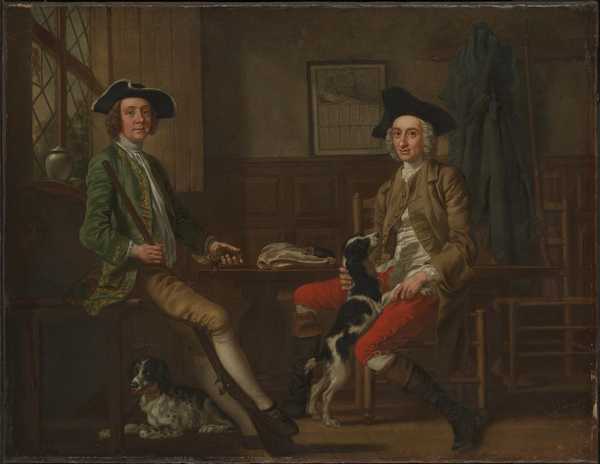‘Thomas Nuthall and his Friend Hambleton Custance‘, Francis Hayman, c ...