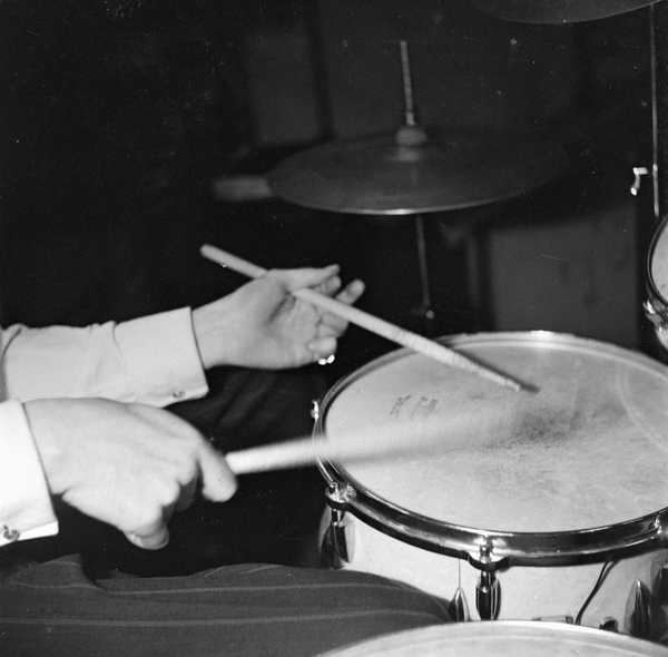 Photograph of a musician performing on drums‘, Nigel Henderson, [c.1949 ...