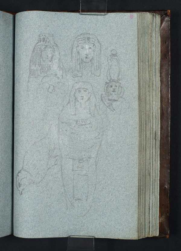 ‘Studies of Egyptian Headdress, Including Osiris with Atep Crown, a ...