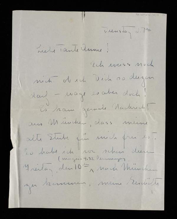 Letter from Edward Renouf to Anny Schey von Koromla‘, Edward Renouf ...