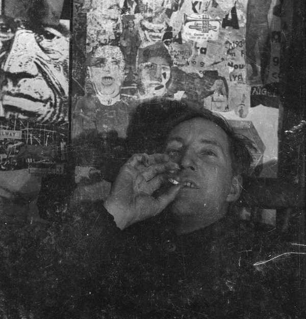 Photograph of Nigel Henderson in front of his work ‘Screen’‘, Anonymous ...