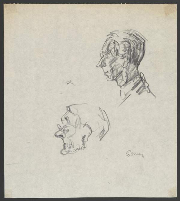 Untitled, Drawing of T.S. Eliot and Herbert Read‘, Milein Cosman ...