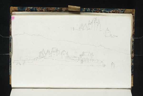 ‘Buildings beside Lake‘, Joseph Mallord William Turner, c.1841–2 | Tate