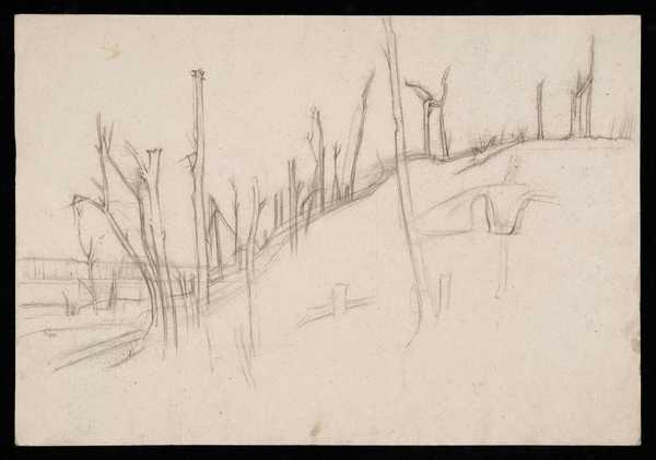 Landscape with broken trees‘, Sir William Rothenstein, [c.1918]‘, Sir ...
